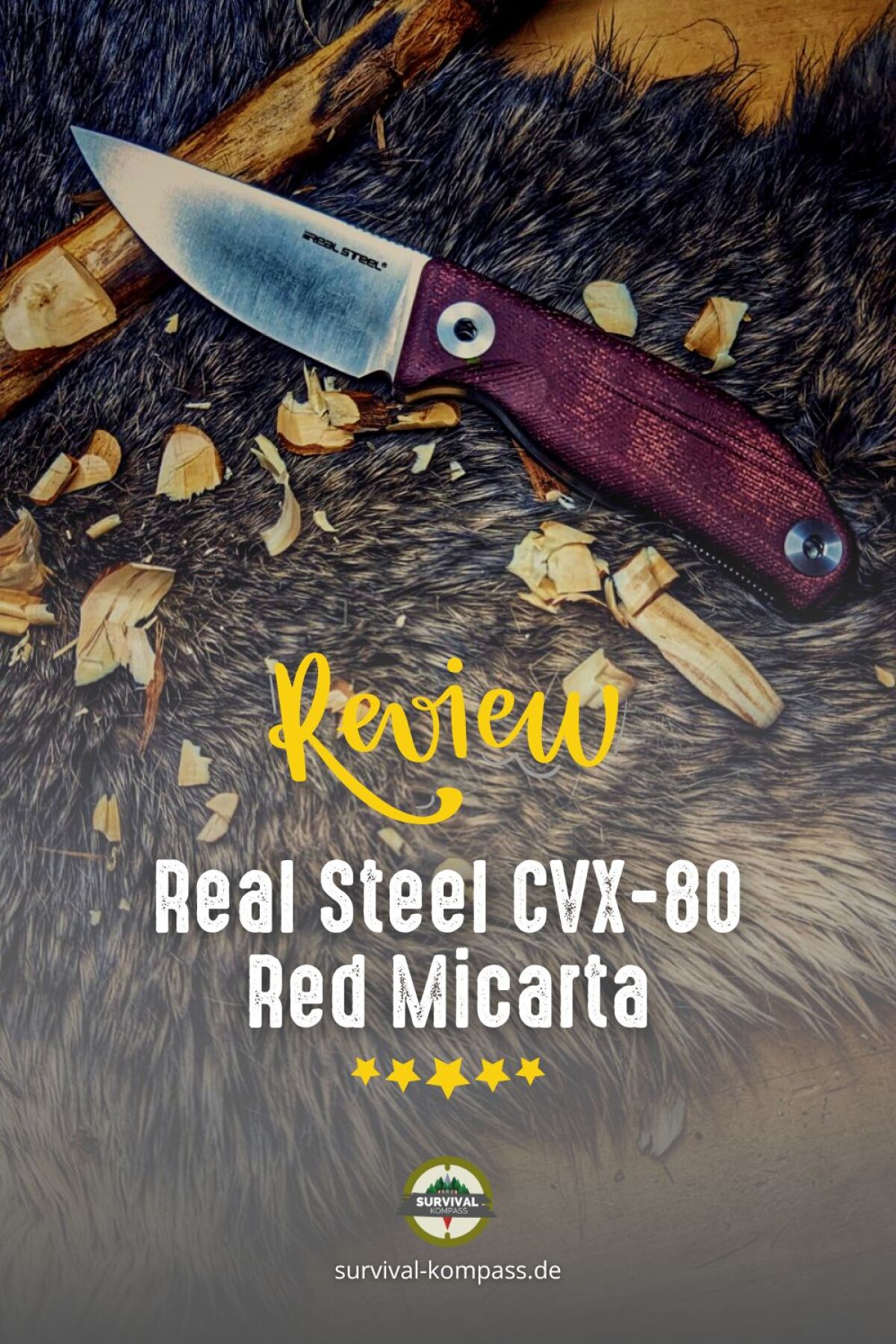 Real Steel CVX-80 Red Micarta Bushcraftmesser im Test